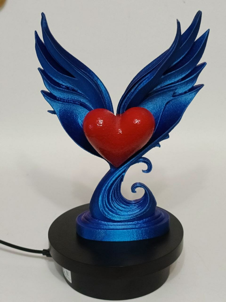 3D-фигурка Синие Крылья с Сердцем – символ вашей любви