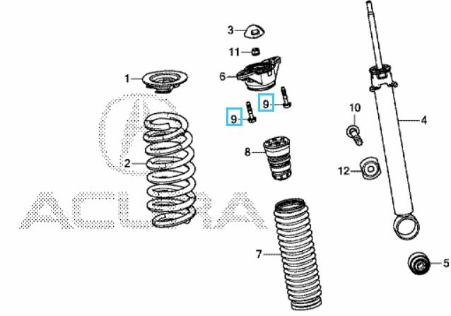 Болт, фланец, 8х35; Артикул Honda/Acura: 90123TJBA00 (Оригинал)