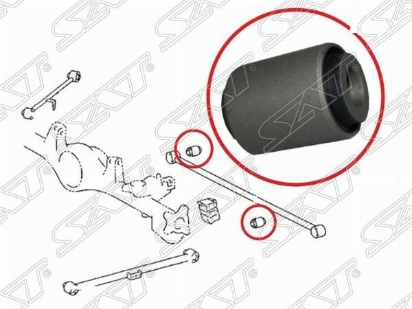 Сайлентблок SAT ST-48725-35040 рычага Toyota Land Cruiser J100 98-07, Land Cruiser Prado 02-20