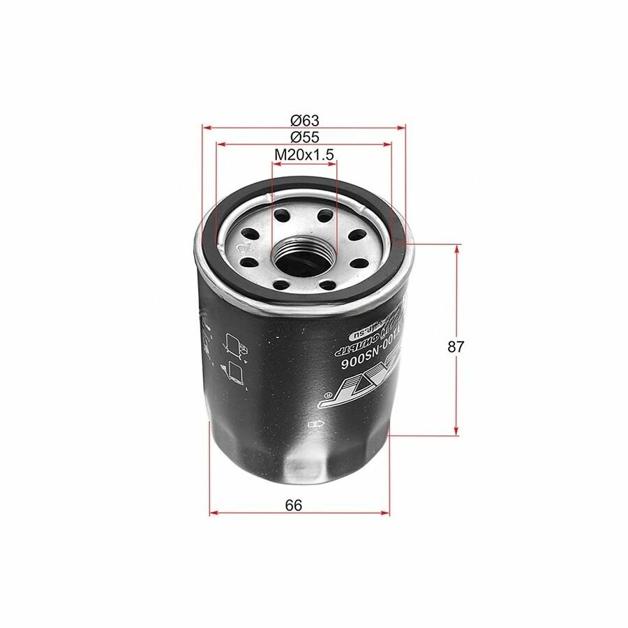 Фильтр масляный SAT ST-AY100-NS006 Honda Fit 13-20, Insight 99-06