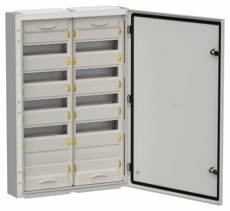 Корпус ЩРн-120 (2х60) TITAN 5 835х570х140 IP54 метал. сер. IEK TI5-50-N-2X060-54-7035