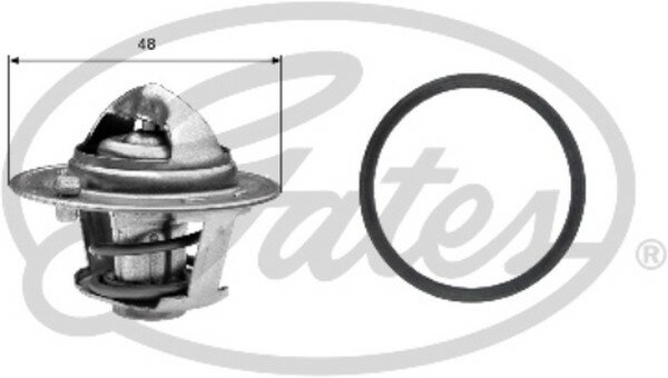 Термостат ож GATES 5414465234705 th25782g1 G4O UGMS 413099 FORD Focus I/Fusion/Mondeo IV VOLVO S40 II/V50