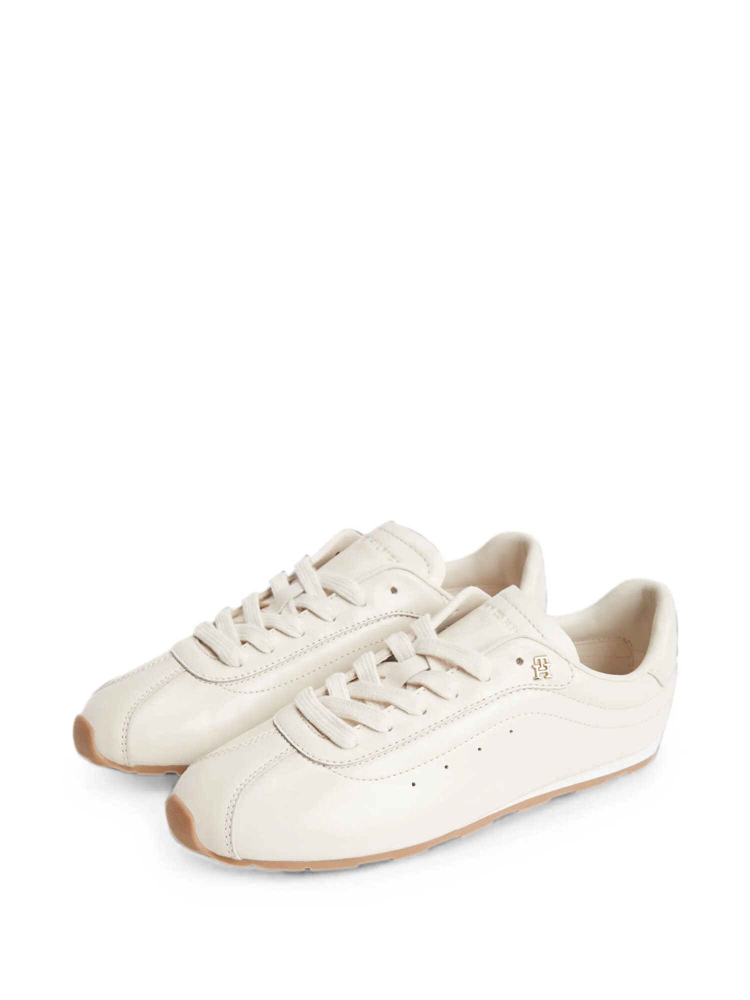 Кроссовки TOMMY HILFIGER Monogram leather sneakers, размер 38 EU, разноцветный — фото 1