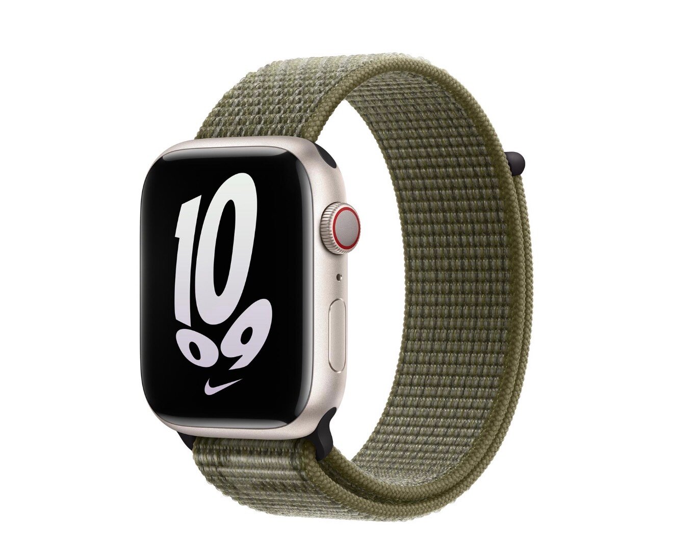 Ремешок Apple Watch Sequoia/Pure Platinum Nike Sport Loop MPJ23FE/A для Apple Watch 44/45/46/49mm (Original)