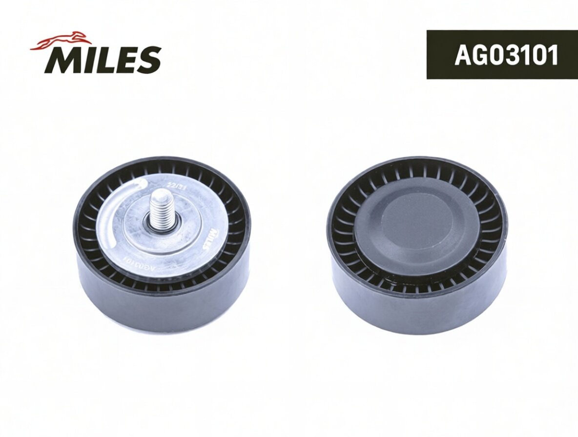 Ролик ремня приводного BMW E60/E65/E53 4.0-5.0 N62 01- (INA 532034210) AG03101 Miles арт. AG03101