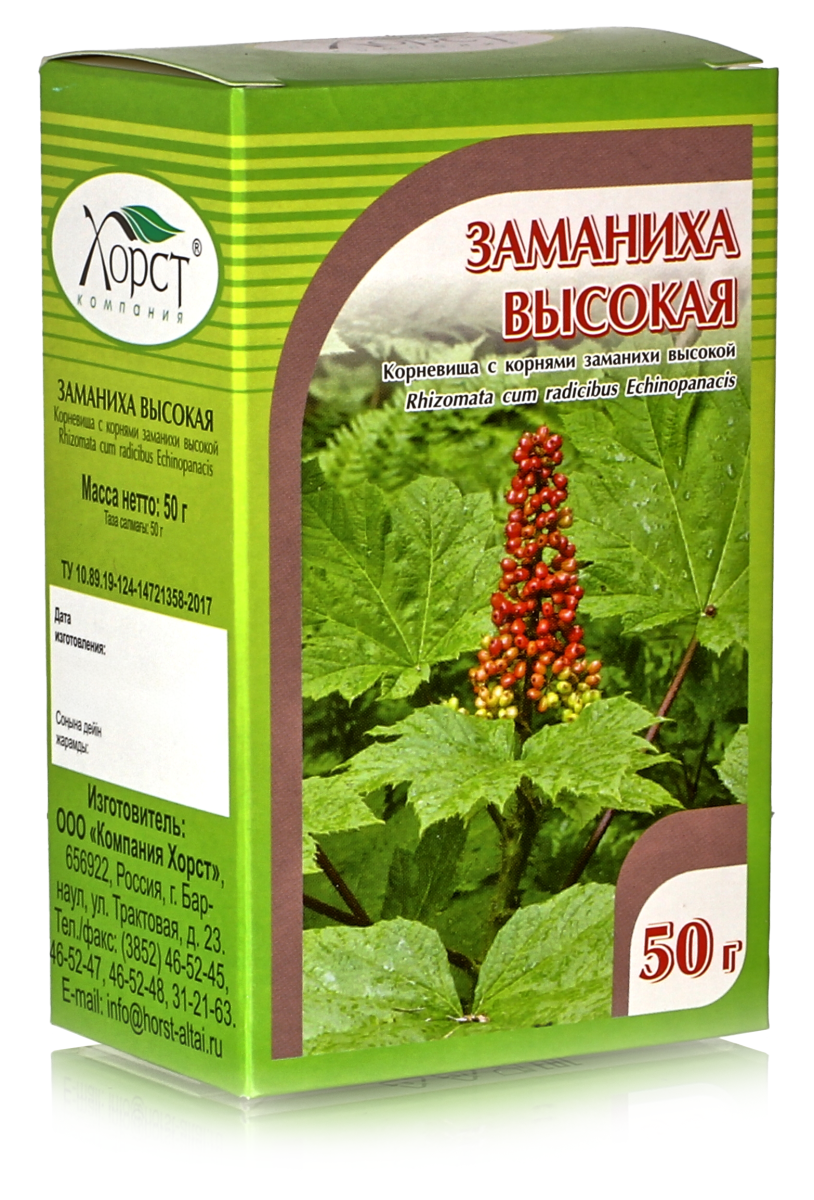 Растительное сырье Хорст "Заманиха Высокая", для напитков, 50 г