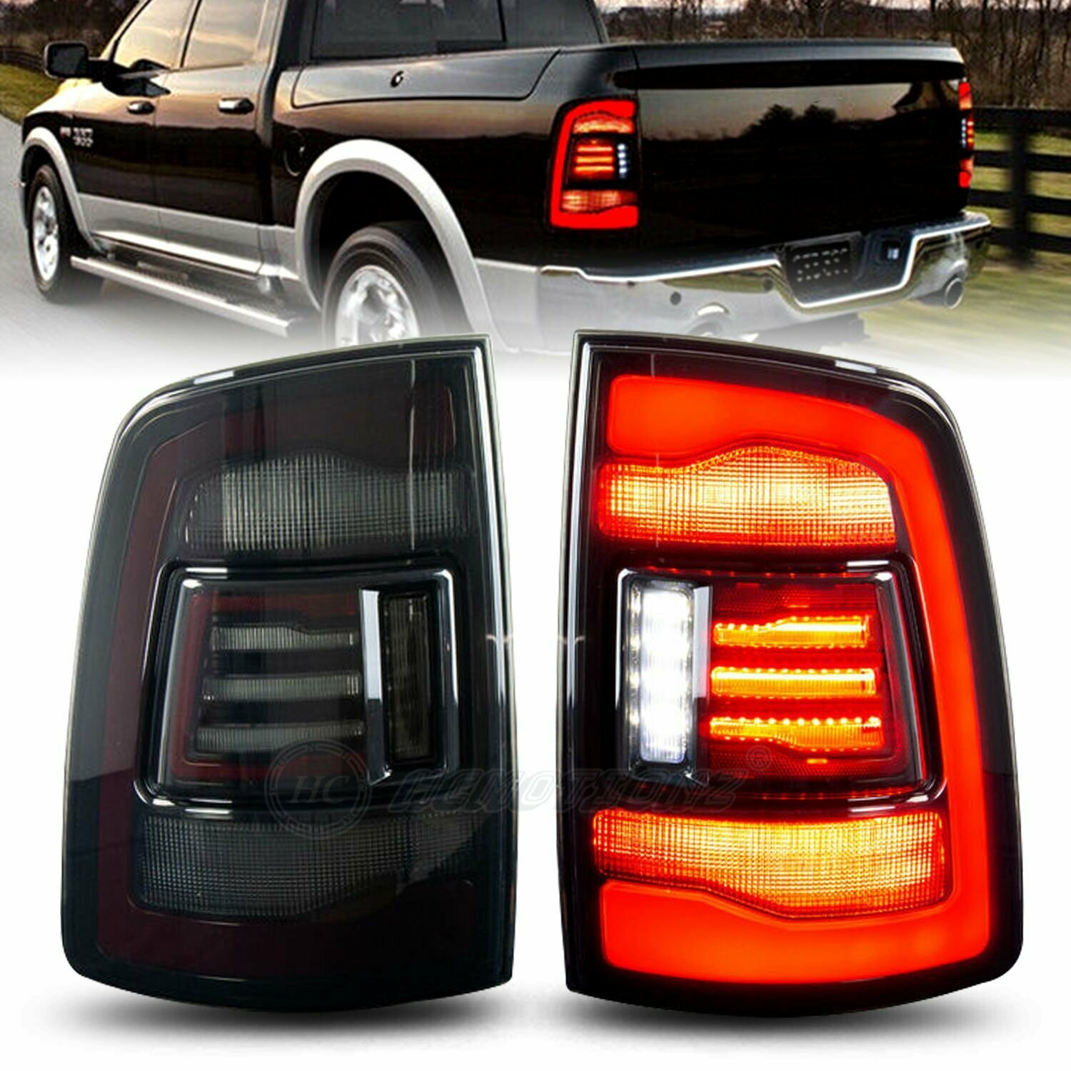 Комплект 2 штЗадние фонари тюнинг для Dodge Ram 2009-2018