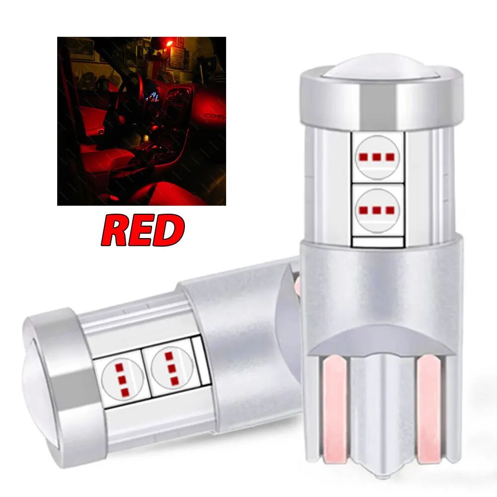 VANSSI 2 шт. супер яркая светодиодная лампа W5W T10 для купольной карты RED