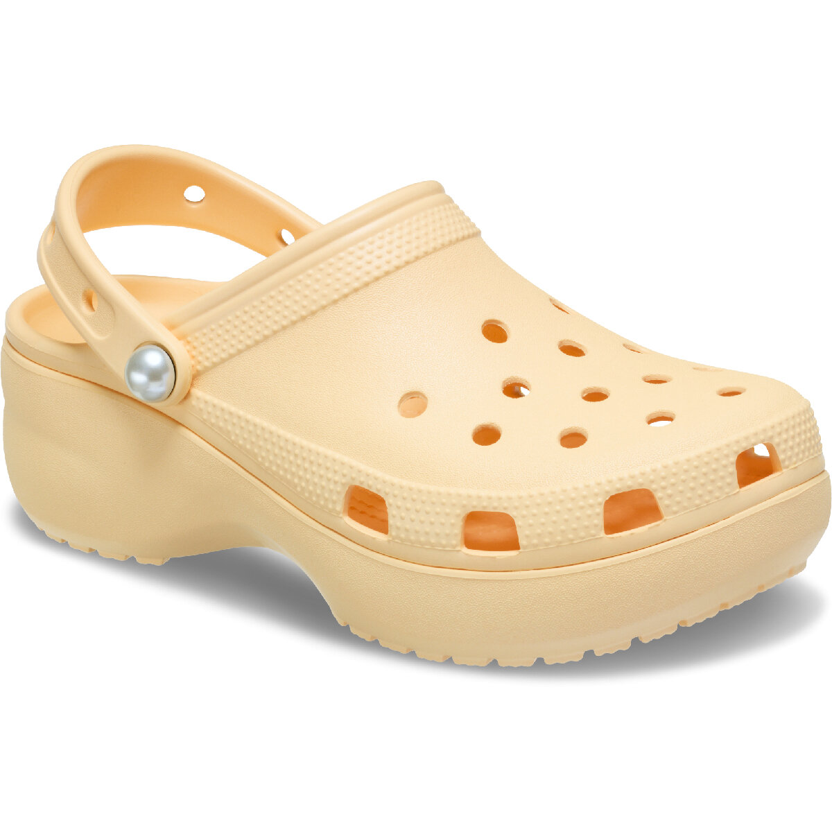 Сабо Crocs Classic Platform Pearl Clog, размер W6 US, оранжевый — фото 1