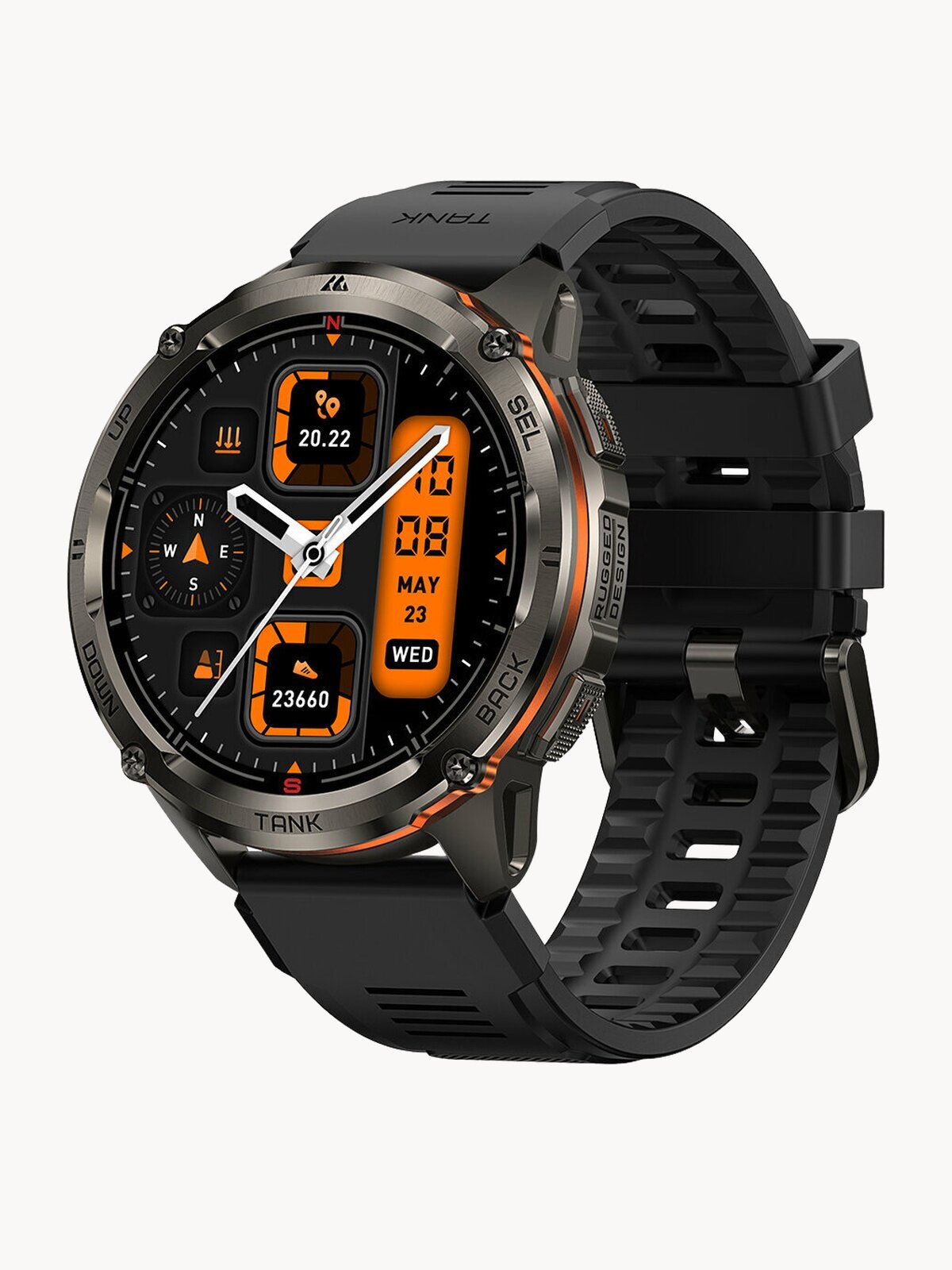 KOSPET T3Ultra2 Мужские умные часы водонепроницаемы на глубине до 100 метров, поддерживают звонки по Bluetooth и GPS