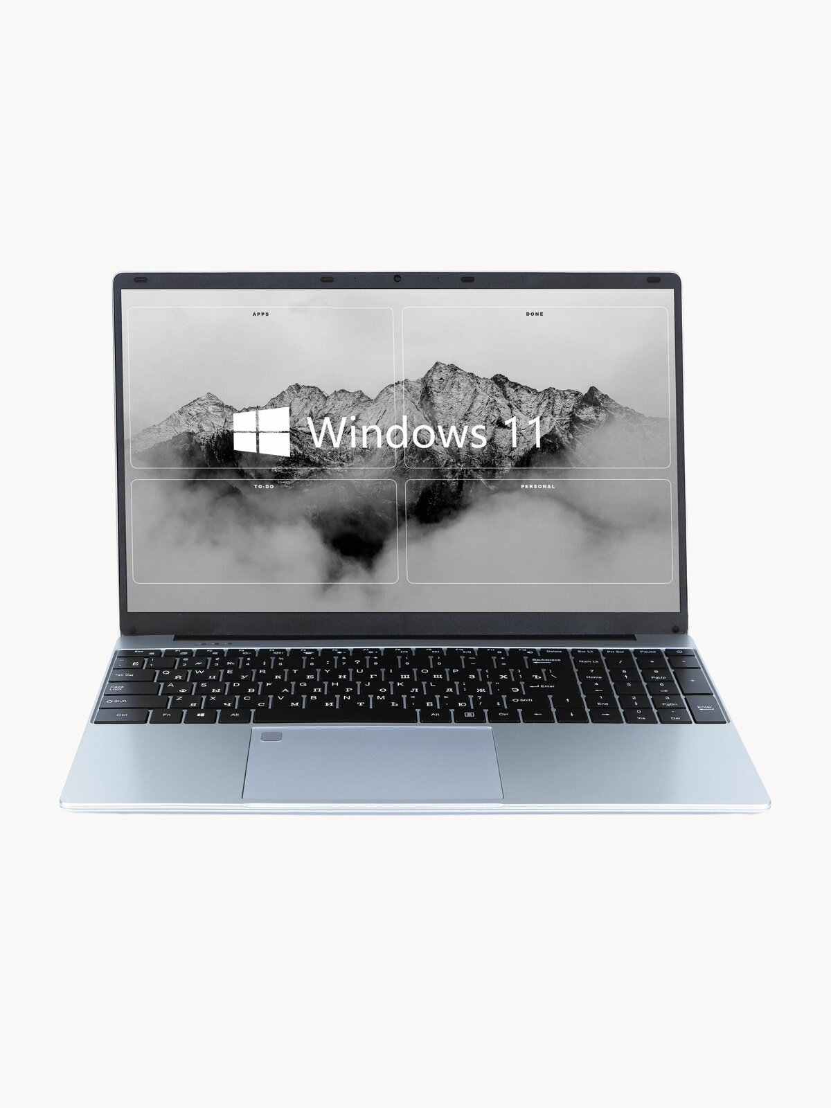 15.6" Ноутбук для работы и учебы, RAM 16 ГБ, SSD 512GB, Intel N95, Windows 11 pro, цвет Серый, русская раскладка