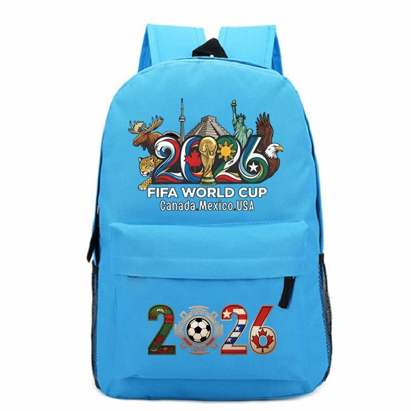 Рюкзак школьный Чемпионат мира 2026 (лицензия FIFA), высокоплотный нейлон, 43×29×14 см, 400 г, унисекс, спортивный стиль