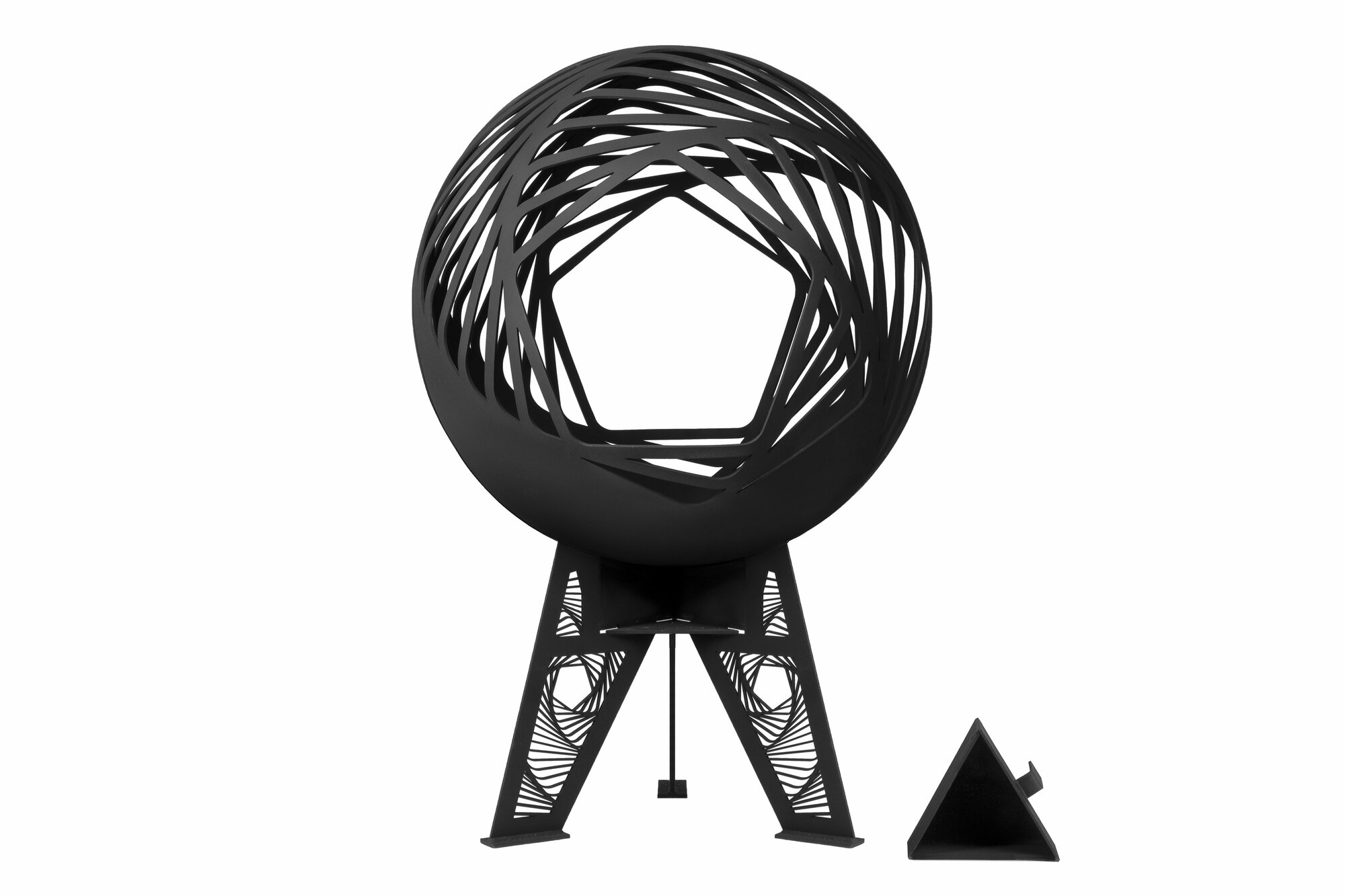 Костровая чаша " Сфера для костра Пентагон" диаметром 80см и толщиной металла 6мм