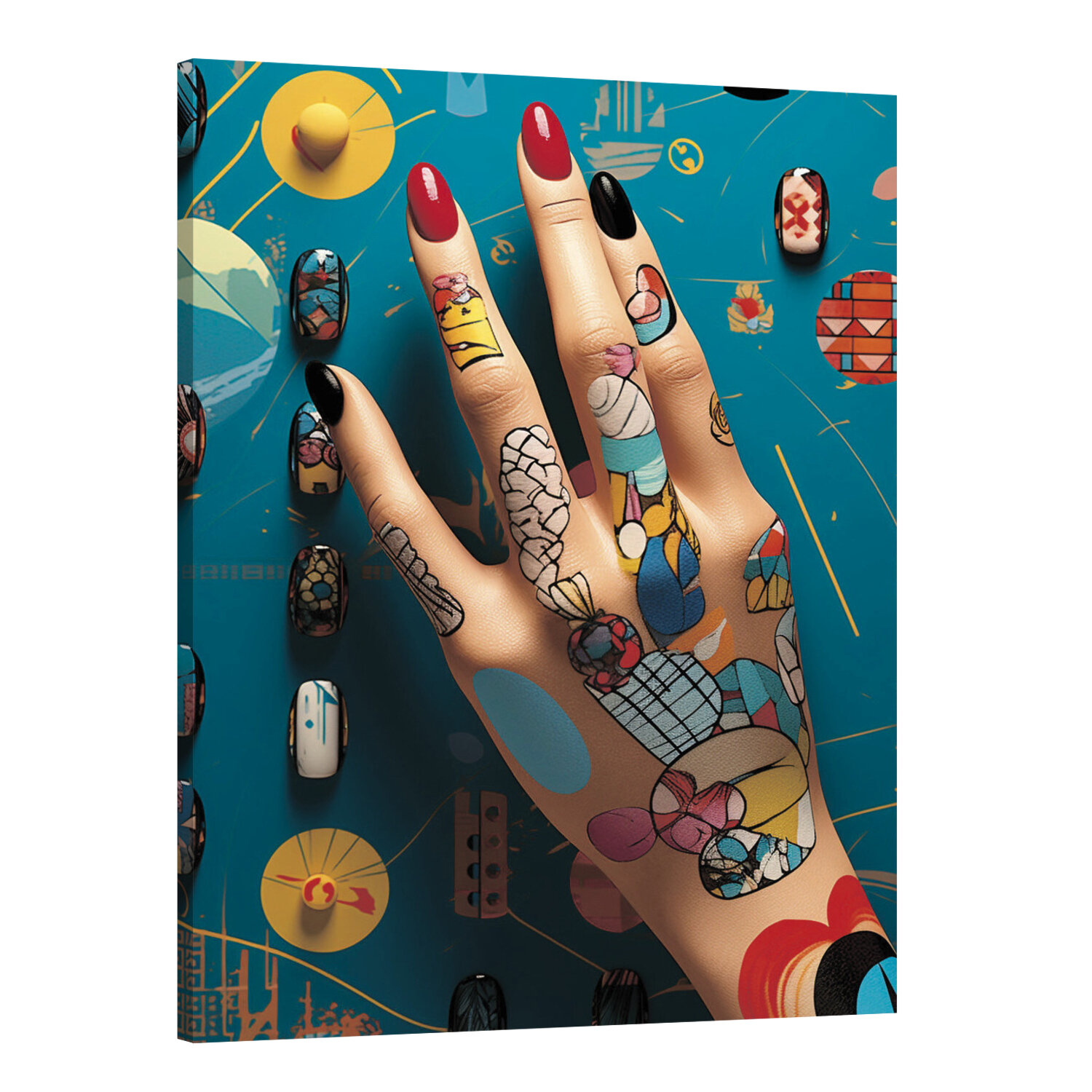 Интерьерная картина 50х70 "Маникюр в стиле"