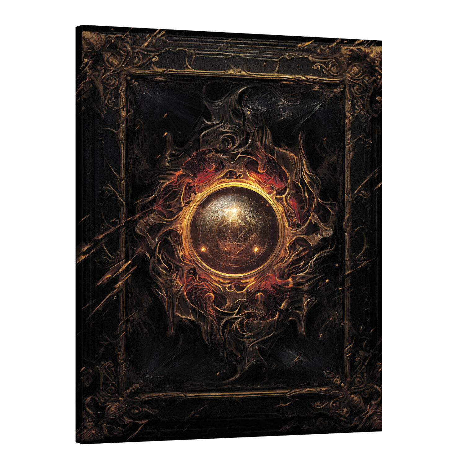 Интерьерная картина 50х70 "Гримуар: проклятое зеркало"