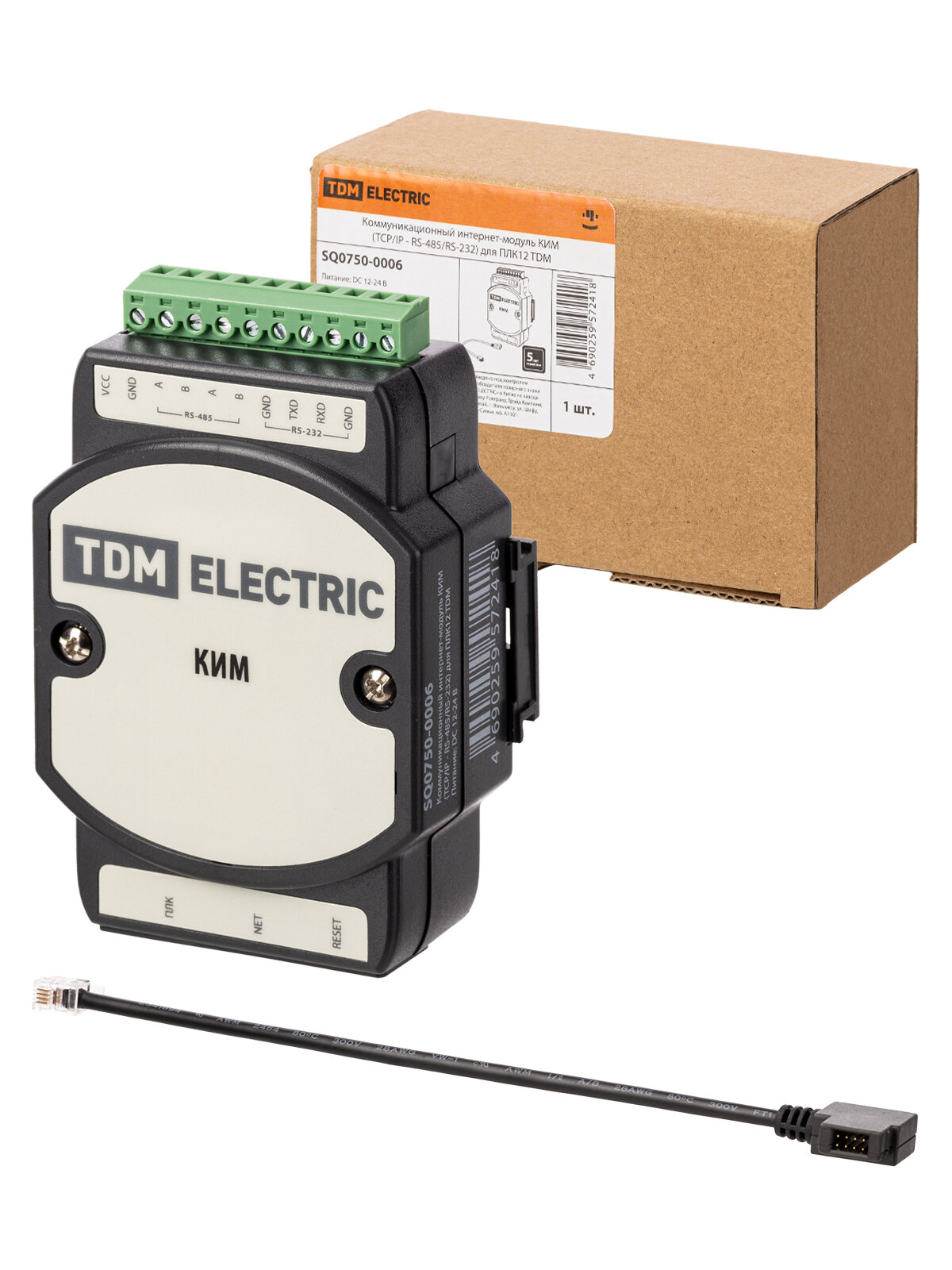 Коммуникационный интернет-модуль КИМ (TCP/IP - RS-485/RS-232) для ПЛК12 TDM Electric