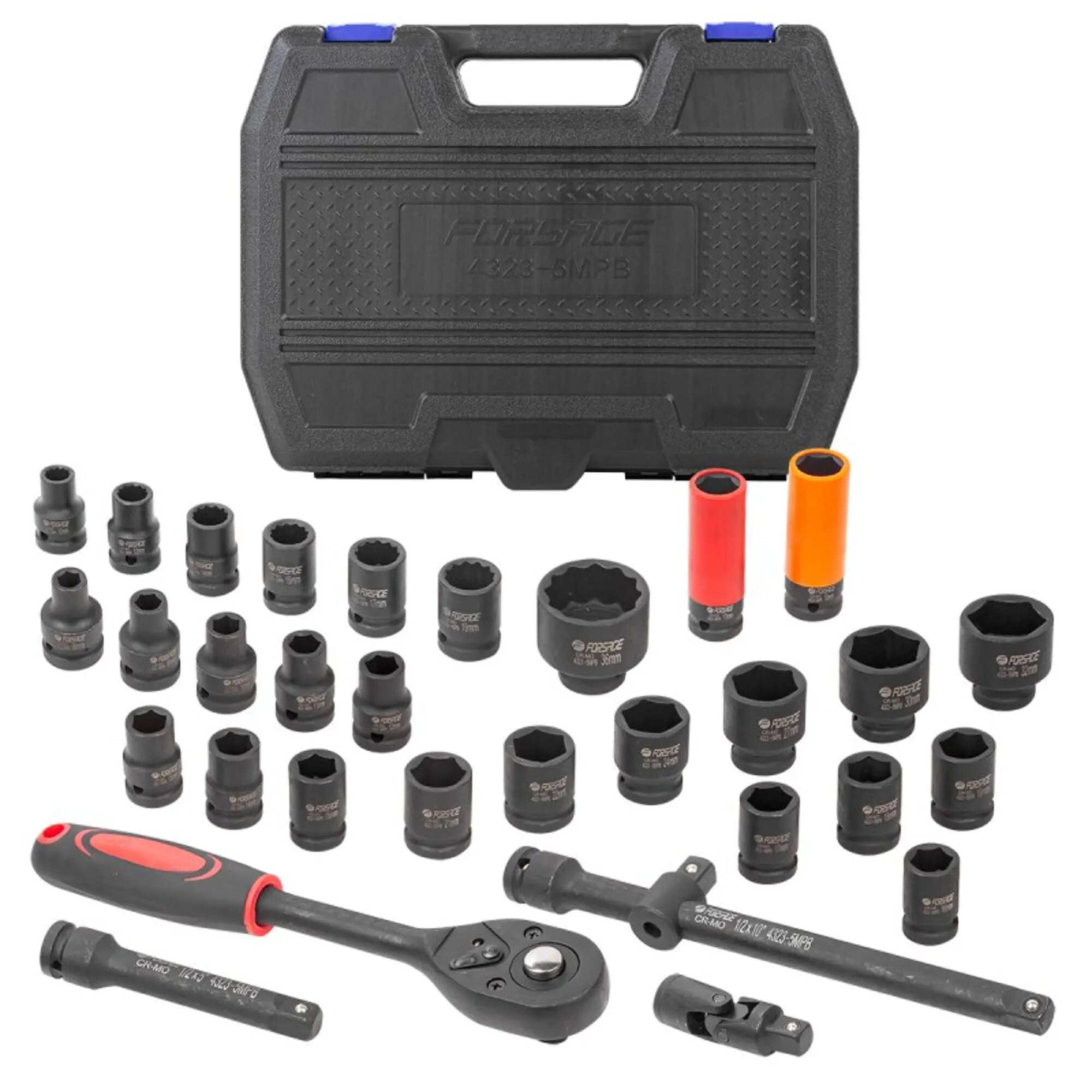 Набор инструментов 1/2 ударных 32пр, 6гр. 10-32мм, Cr-Mo FORSAGE арт. F-4323-5MPB