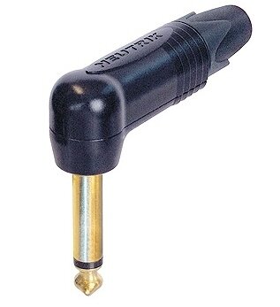 NEUTRIK NP2RX-B джек моно, угловой, 6,3 мм, металл, Professional