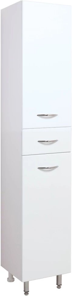 Пенал Onika Модерн 404009 напольный L, с бельевой корзиной, белый глянец