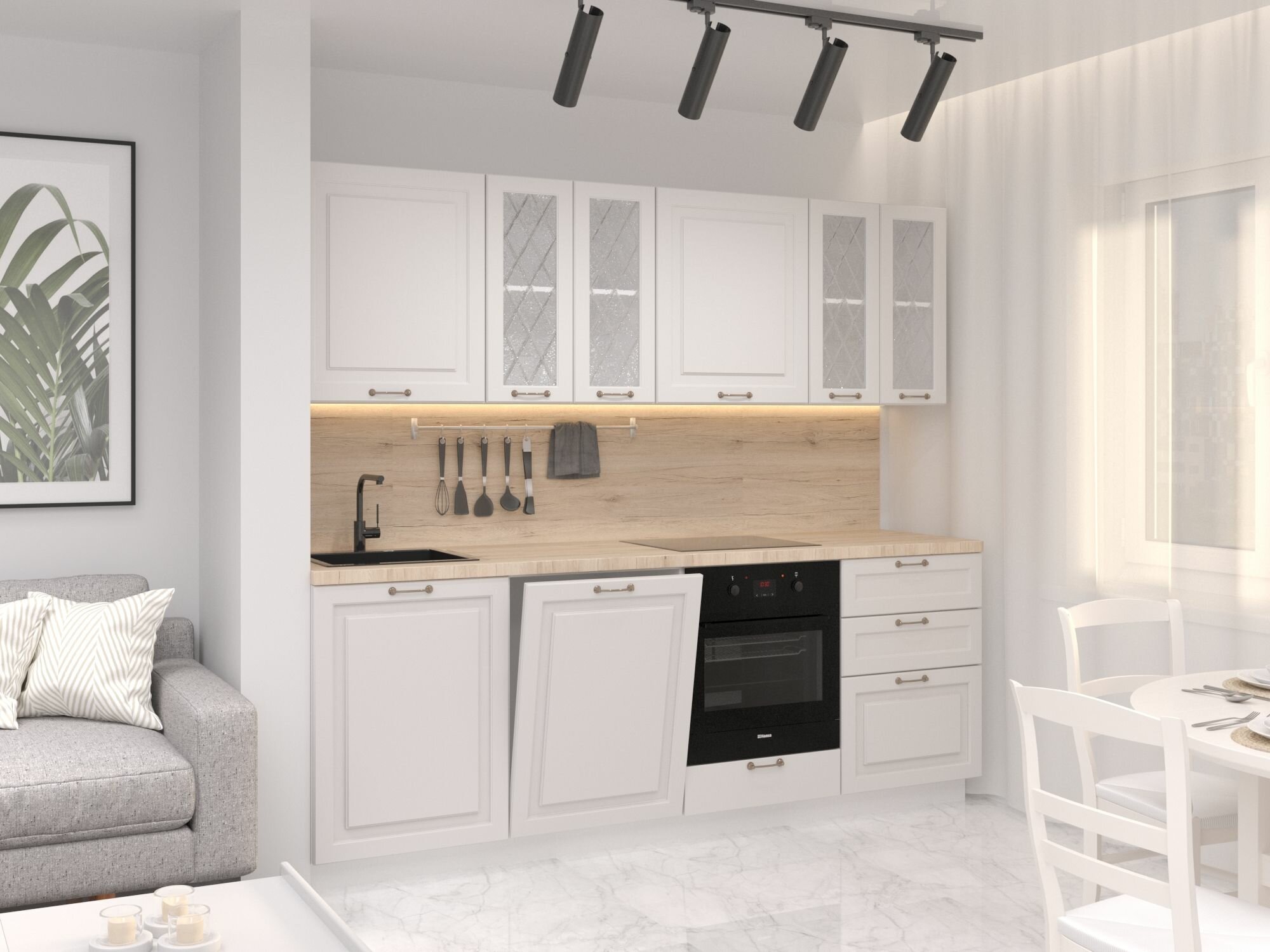 Кухонный гарнитур Ницца Агат, 2400 мм