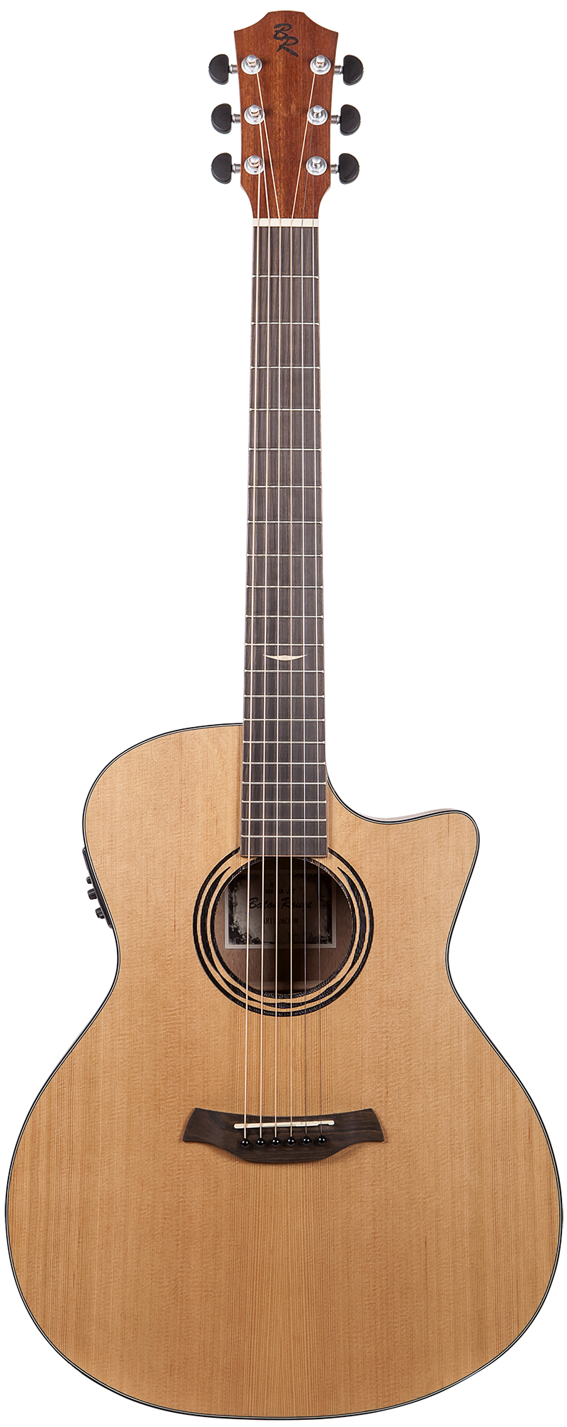 BATON ROUGE AR11C/ACE-W - электроакустическая гитара, 20 ладов, широкий гриф, верхняя дека: массив канадского кедра, задняя дека и обечайка: махагон, гриф: махагон, накладка: овангкол, звукосниматель BR-2.1P, цвет натуральный