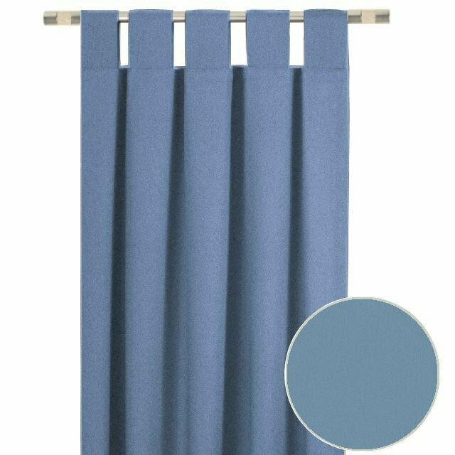 Шторы для примерочных кабин блэкаут на петлях - 1 штора ПЕ-11 (выс. 240 см х шир. 210 см) Цвет голубые