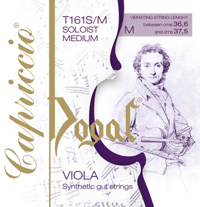 Viola string set Dogal Capriccio T161SL - Wound synthetic strings with intense and powerful "Italian" sound for viola with 37.6-38.5 cm scale
