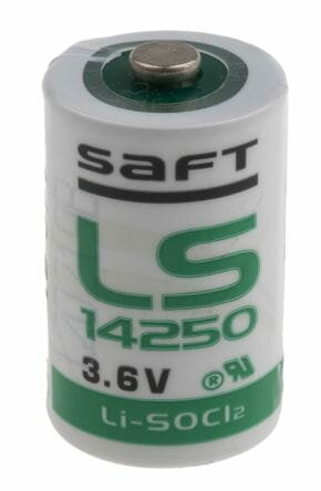 Батарея SAFT-NIFE LS 14250 литиевая 3,6В, 1200мАч диам, 14,5x25мм стандарт, размер 1/2АА, без возможности зарядки,1шт