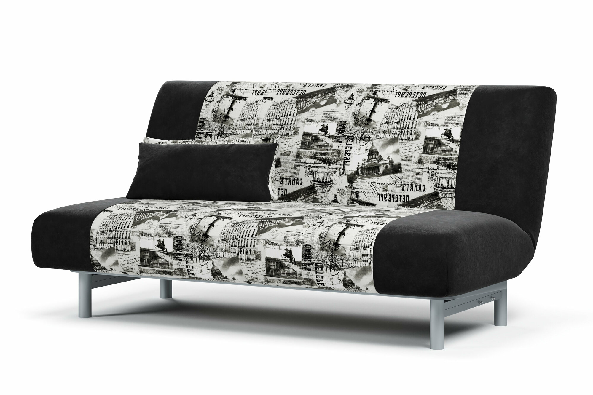 Диван-финка Novelti Forest City Prints Saint-Petersburg 2-34 (195х100х93, СМ 138х195), раскладной, 3 положения, металлокаркас, ППУ+латы