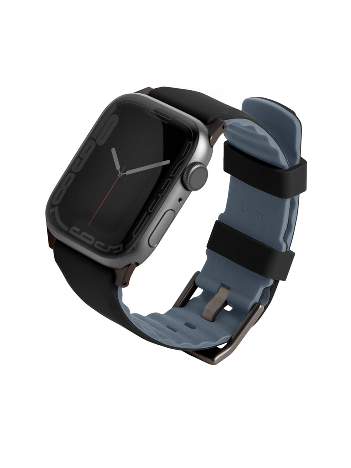 Uniq для Apple Watch 40/41/42 мм ремешок Linus Airosoft silicone strap Black