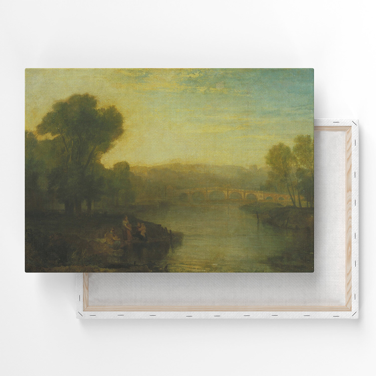 Картина на холсте, репродукция / Уильям Тёрнер - View of Richmond Hill and Bridge / Размер 30 x 40 см
