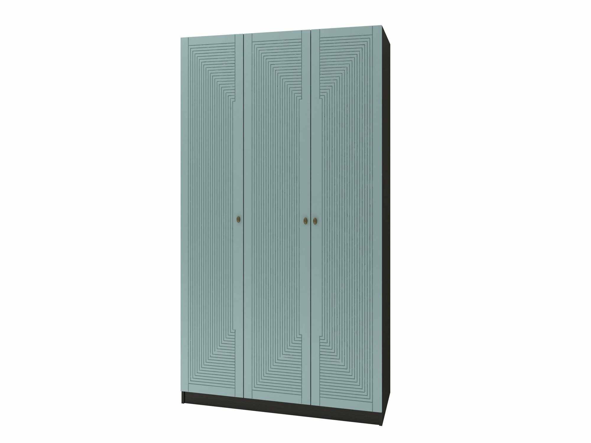 Шкаф распашной МногоМеб Т-1 Фараон 120х55х200 трехстворчатый, МДФ фрезер SF-015 Ниагара, корпус венге цаво