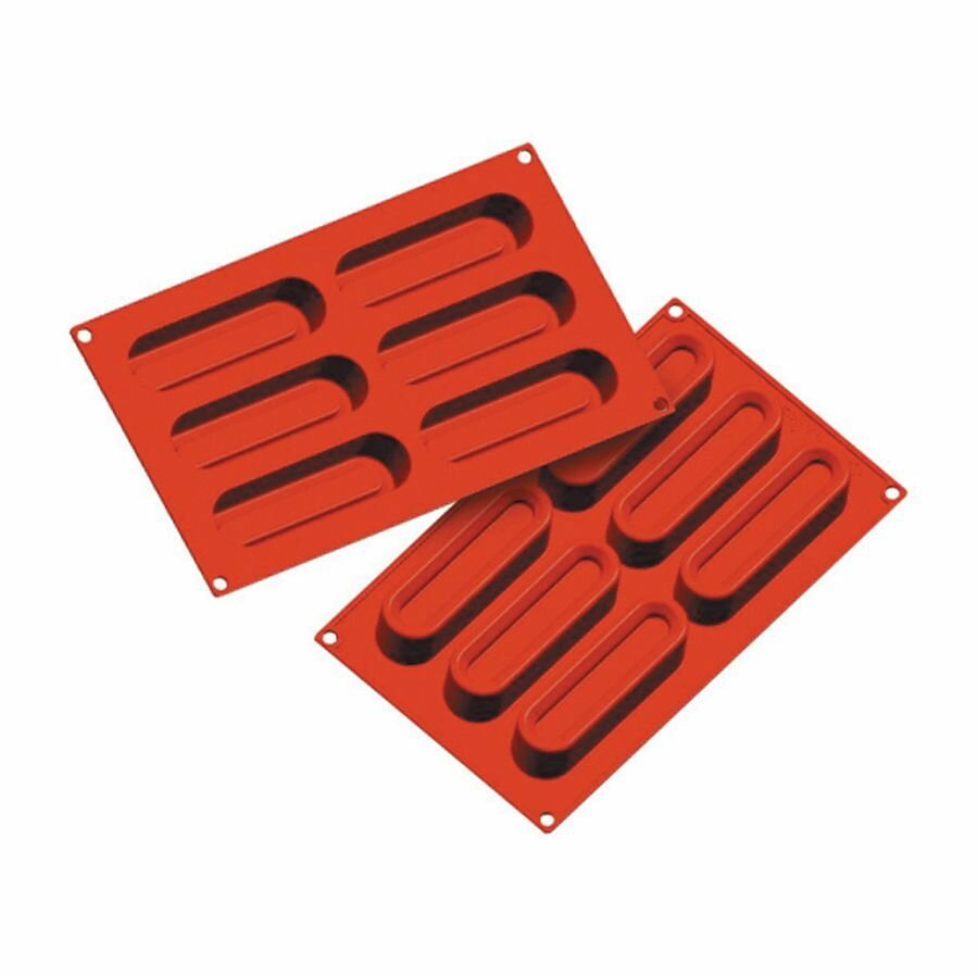 Форма силиконовая "Савоярди" 6 ячеек 12х3см h-3см 30х17,5см