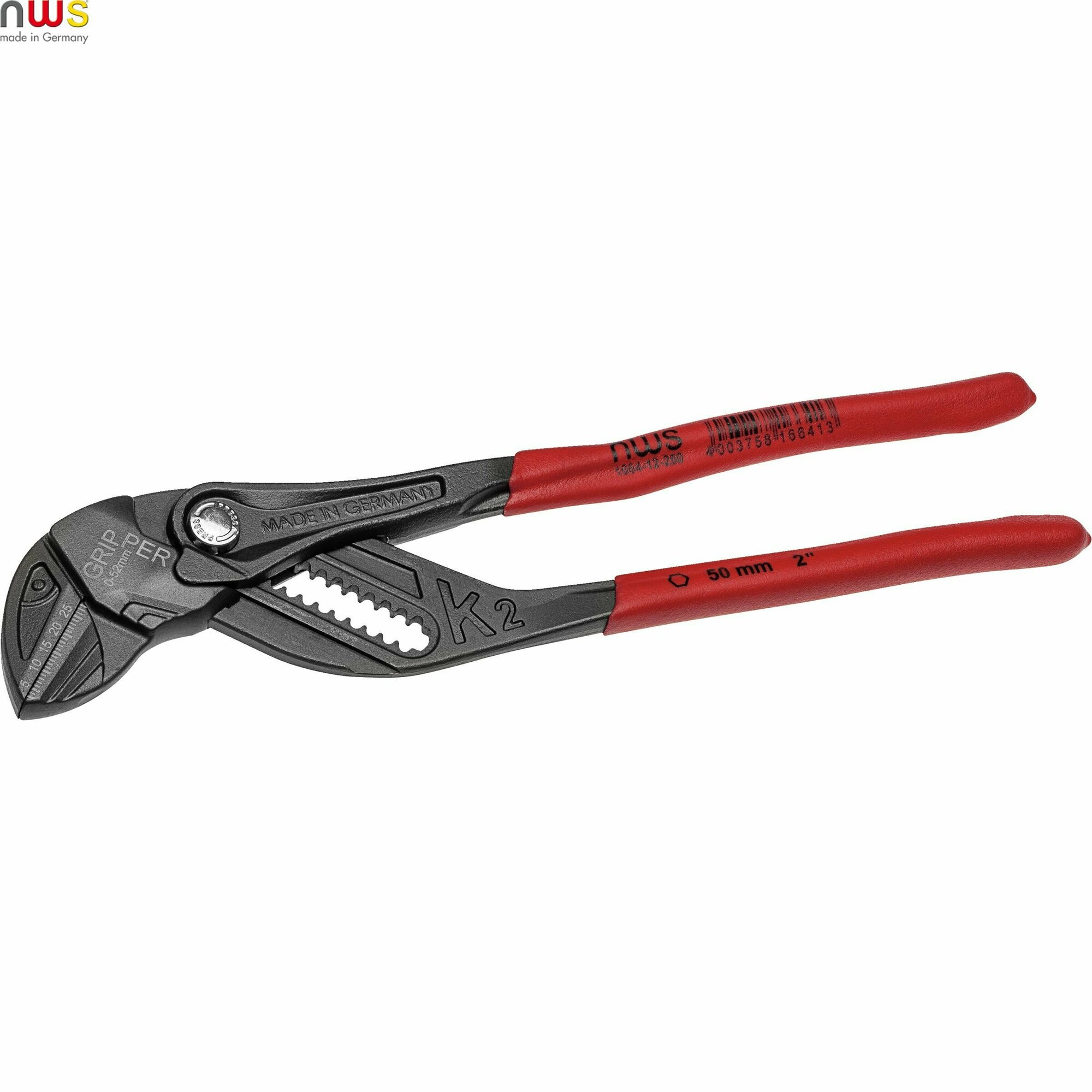 Клещи переставные-гаечный ключ NWS Gripper K2 Арт.1664-12-250