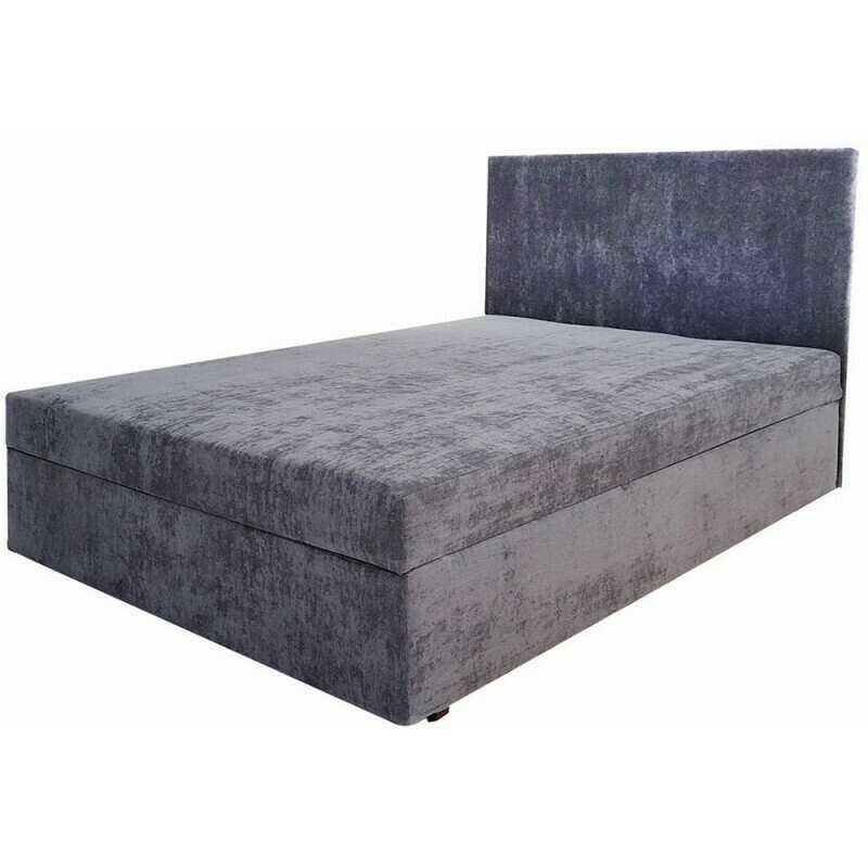 Кровать Fotodivan атланта с матрасом 140x190 Велюр Серый Размеры: Высота 950мм Глубина 1950мм Ширина 1400мм