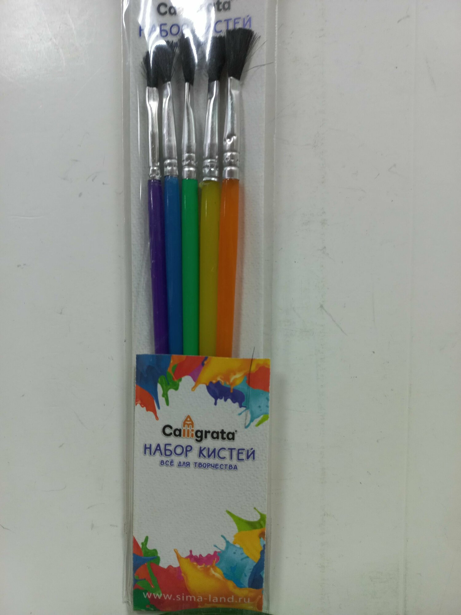 Набор(5шт) нейлоновых кисточек для рисования.