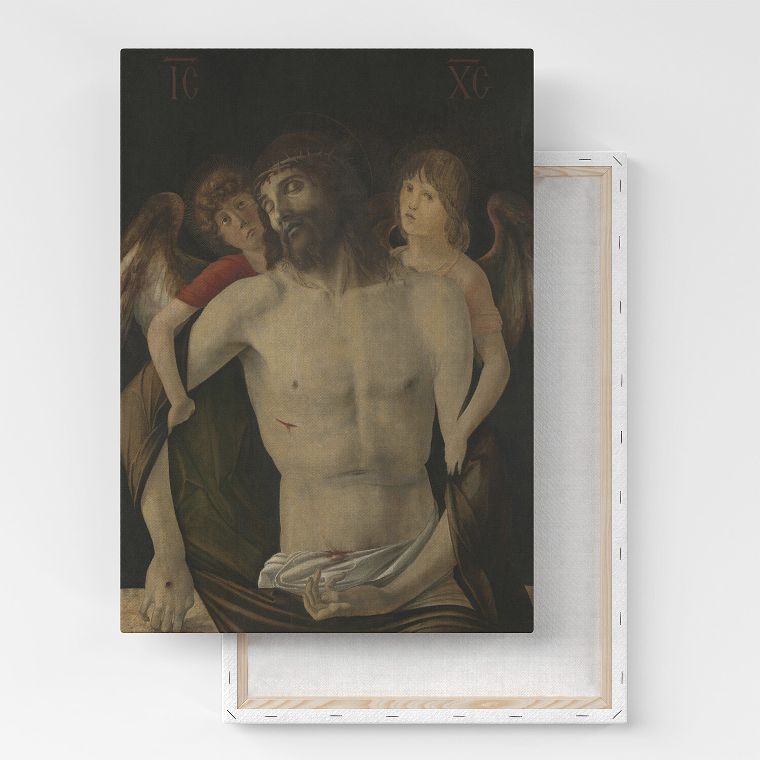 Картина на холсте, репродукция / Джованни Беллини - The Dead Christ supported / Размер 60 x 80 см