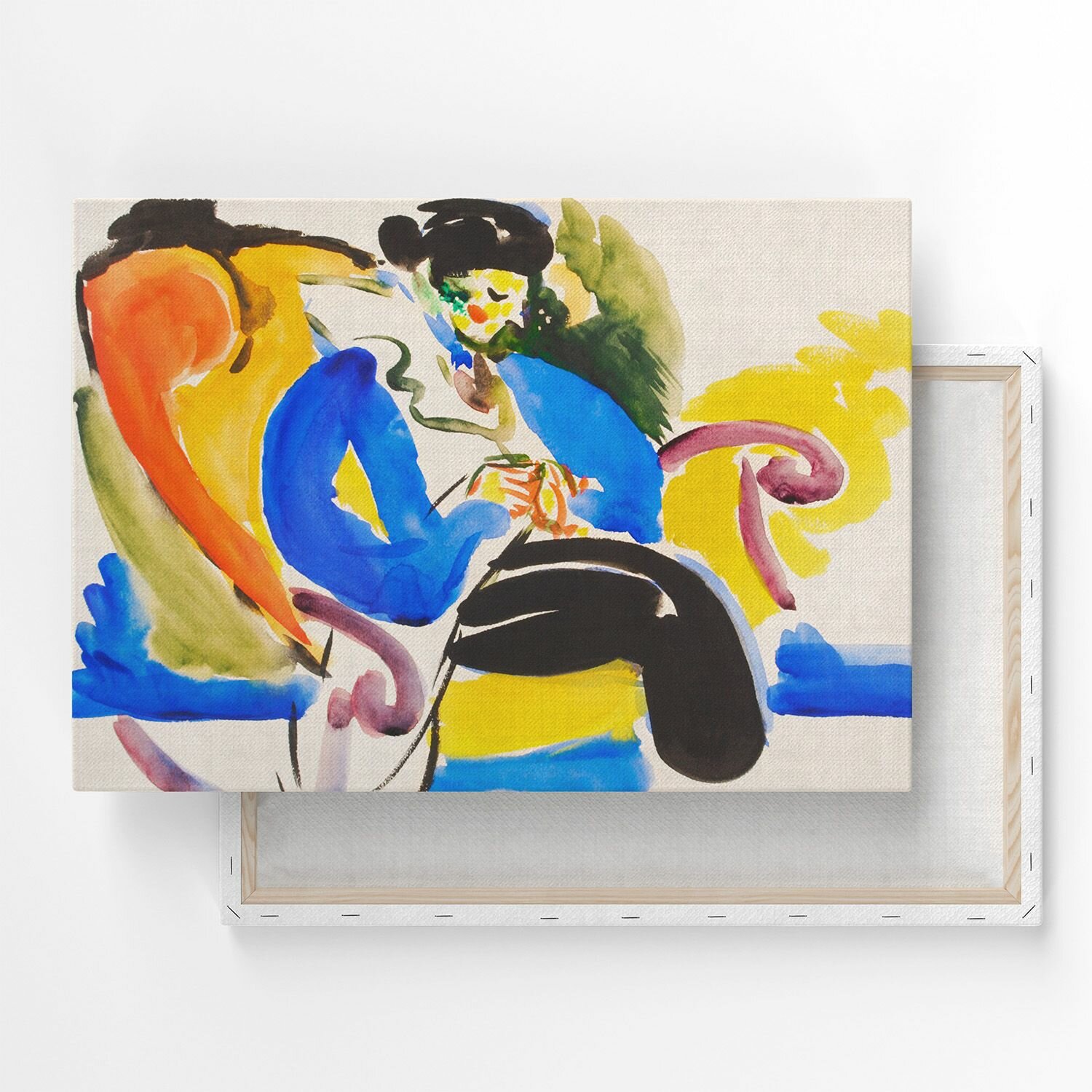 Картина на холсте, репродукция / Лайман Сэгэн - Calligraphic Woman on Chair / Размер 60 x 80 см