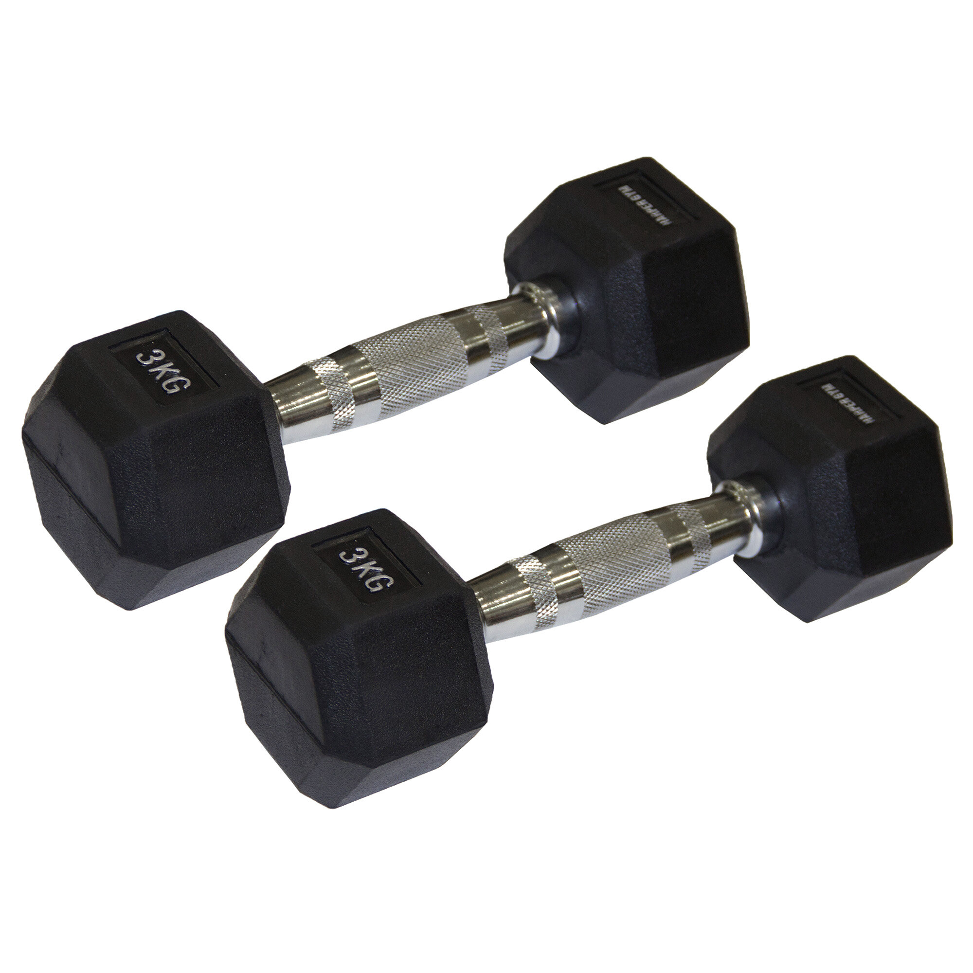 Набор гантелей шестигранных обрезиненных Harper Gym Pro Series NT162 (2шт) 3 кг