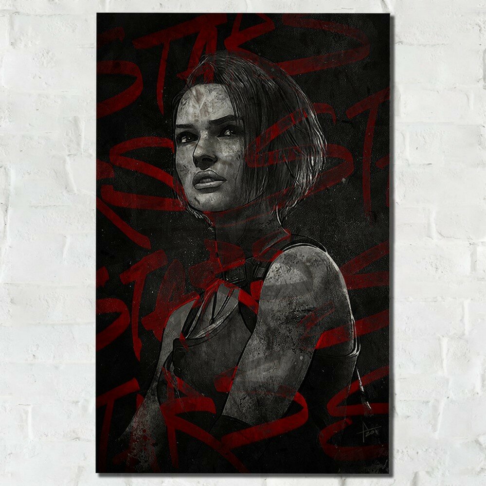 Картина интерьерная на рельефной доске игра Resident Evil 3 (Обитель Зла, PS, PC, XBOX, SWITCH) - 13580 В