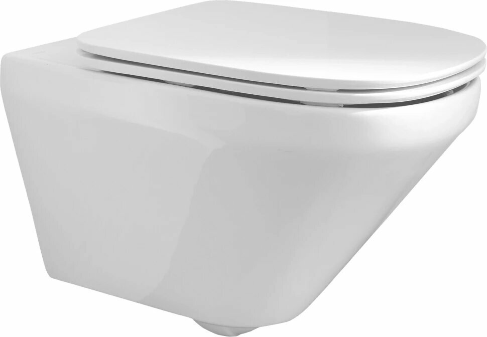 Унитаз подвесной Jacob Delafon Modern Life E77725-0 + E77168-0 безободковый, с сиденьем микролифт, белый