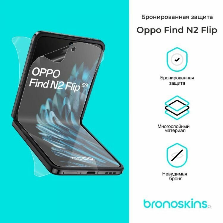 Защитная бронированная пленка для Oppo Find N2 Flip (Матовая защита экрана)