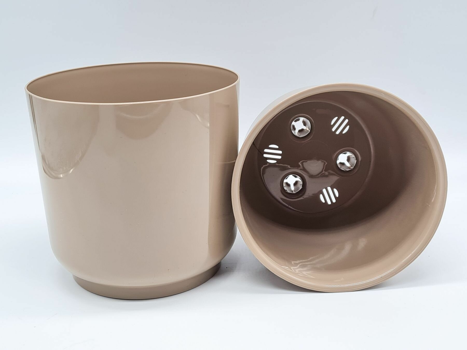 Горшок для цветов дельта Фраппе, 13 см, горшок для орхидеи, двойной горшок, коричневый, удобный горшок для цветов