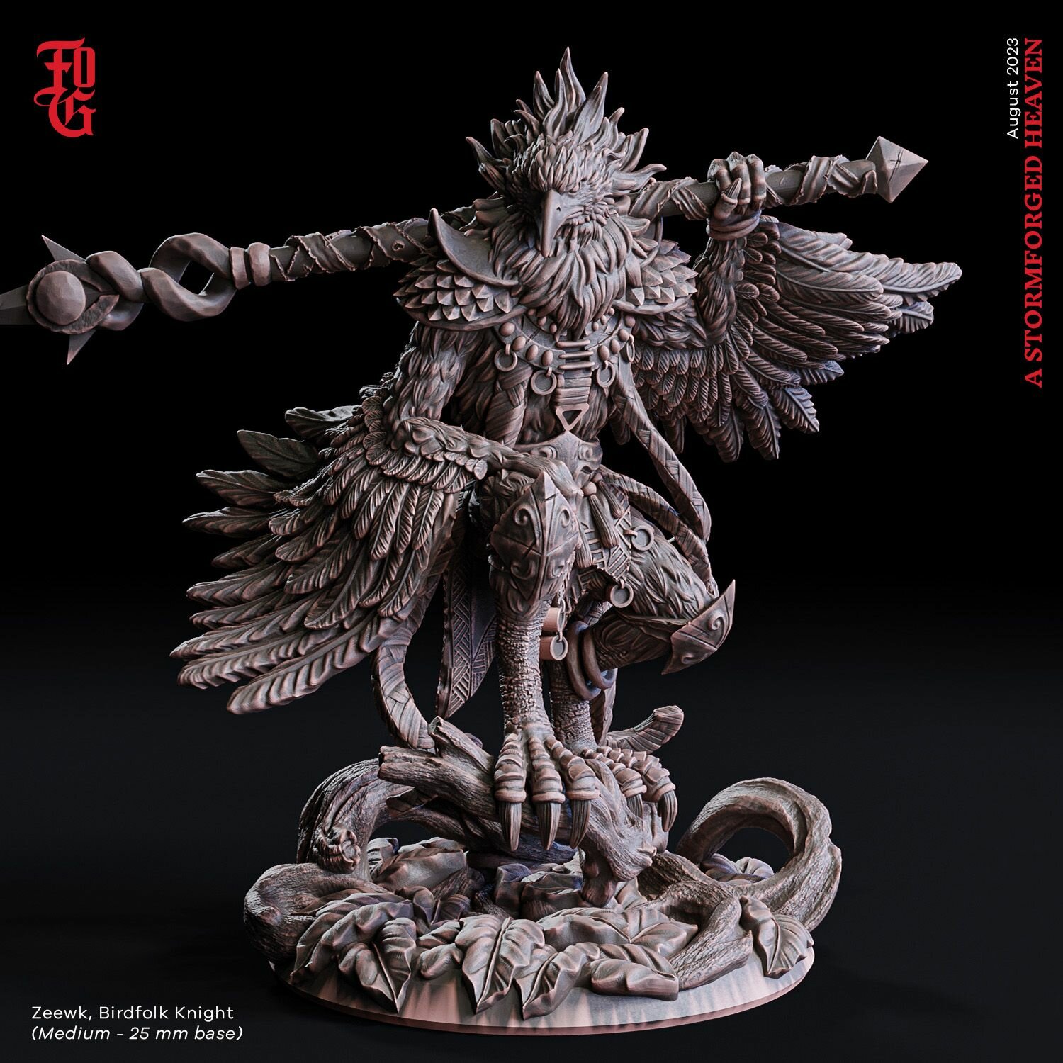 Миниатюра D&D "Зивк, кенку воин 32 мм" (DnD, Dungeons & Dragons, ДнД, Подземелья и Драконы, Pathfinder)