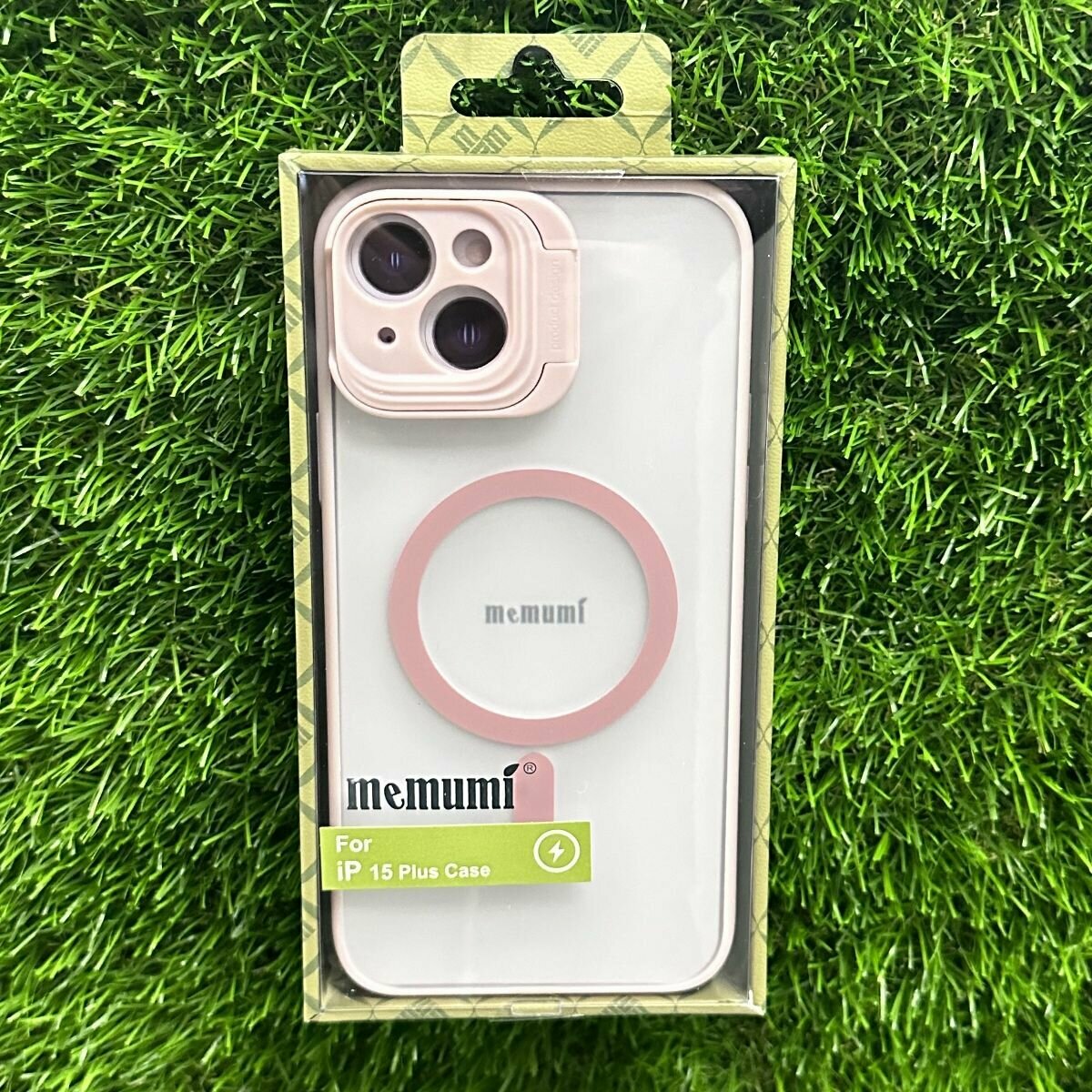 Чехол для iPhone 15 Plus (6.7") Memumi Mech SNAP с магнитом для MagSafe розовый