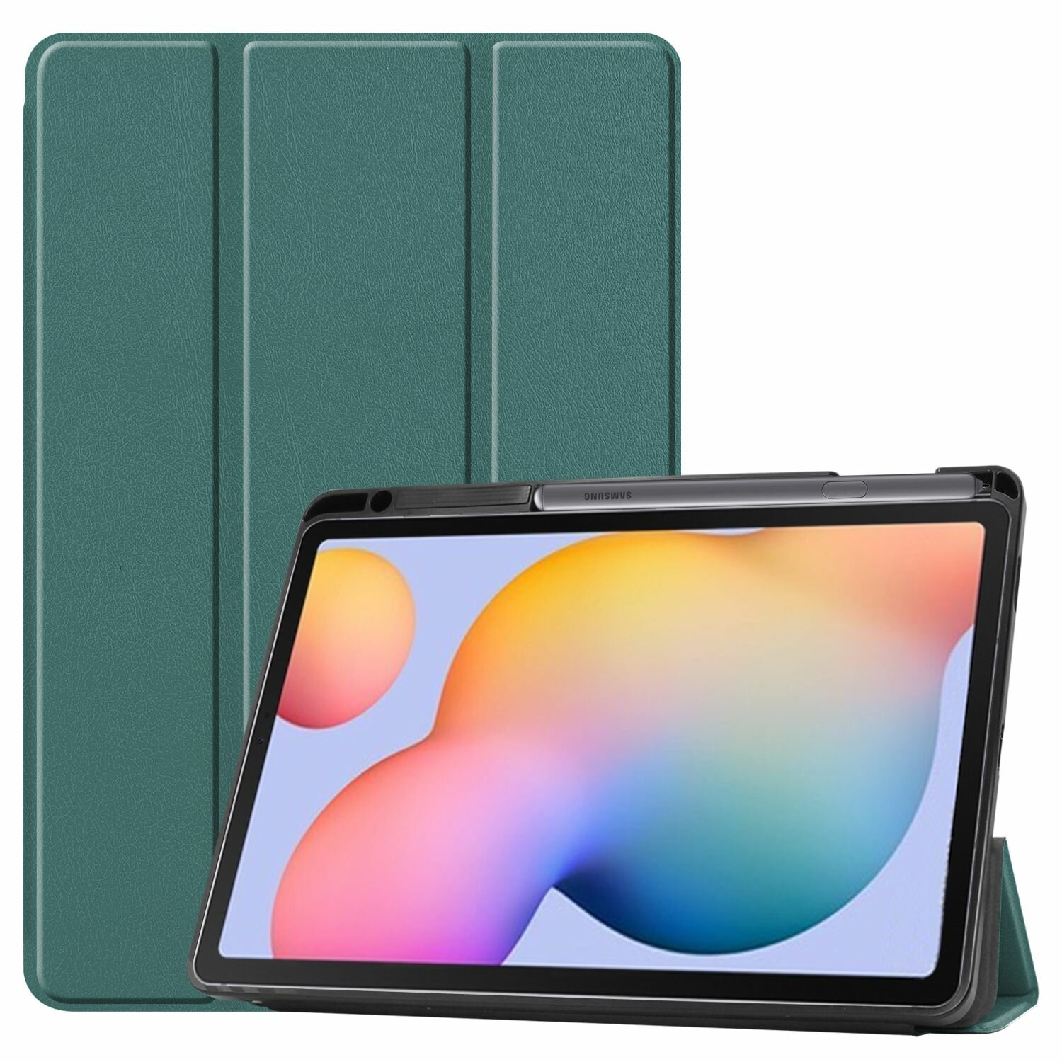 Чехол для Samsung Galaxy Tab S6 Lite (2020-2022) 10.4" темно-зеленый TPU