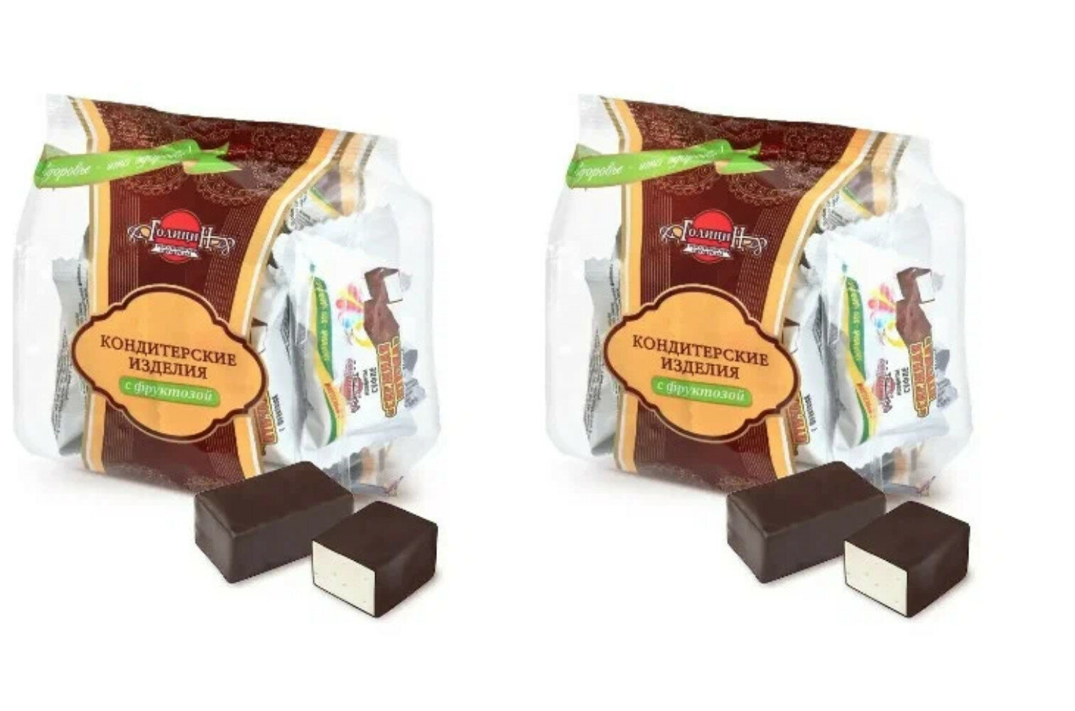 Конфеты Голицин, Суфле Снежная Птичка, на фруктозе, 174 гр, 2 уп.