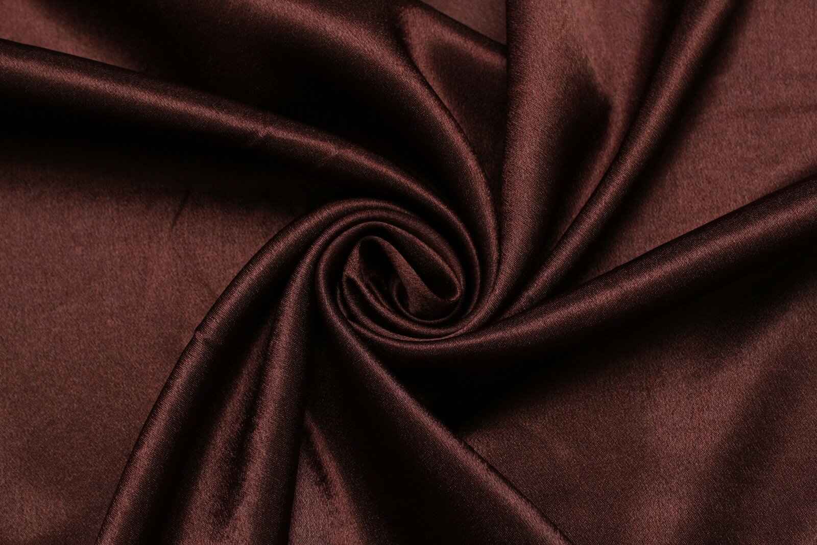 Ткань Креп-атлас тёмно-коричневый, ш146см, 0,5 м