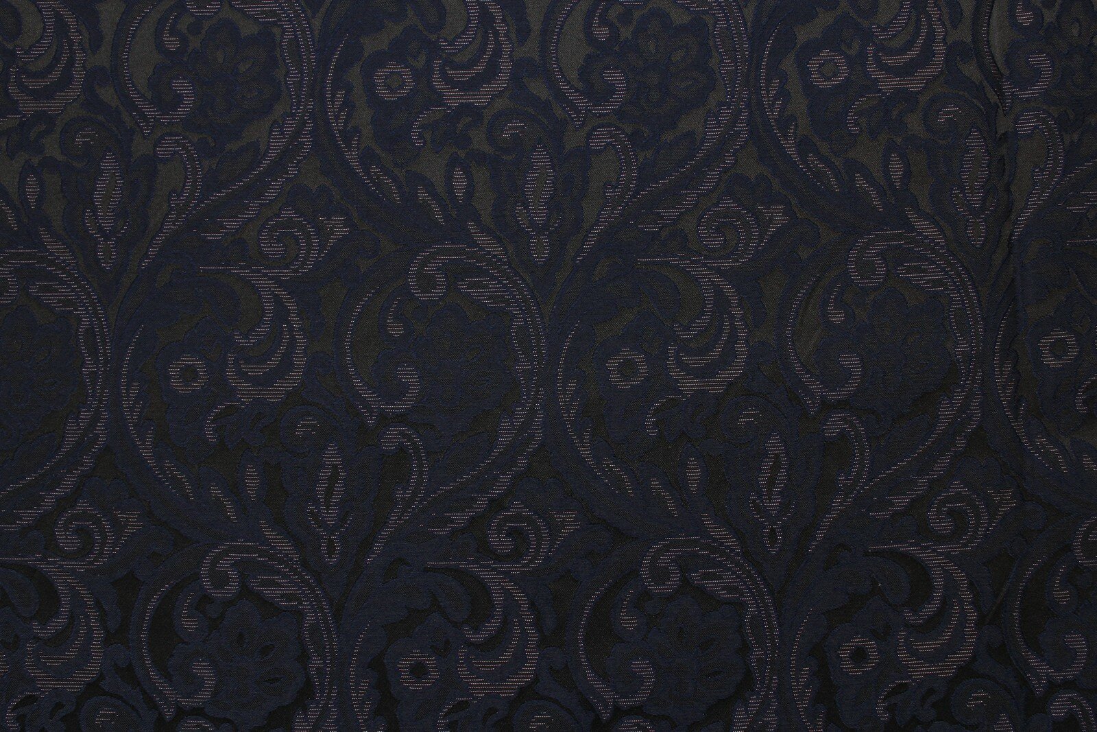 Ткань Жаккард с вензельным узором, синий с сиреневым, ш150см, 0,5 м