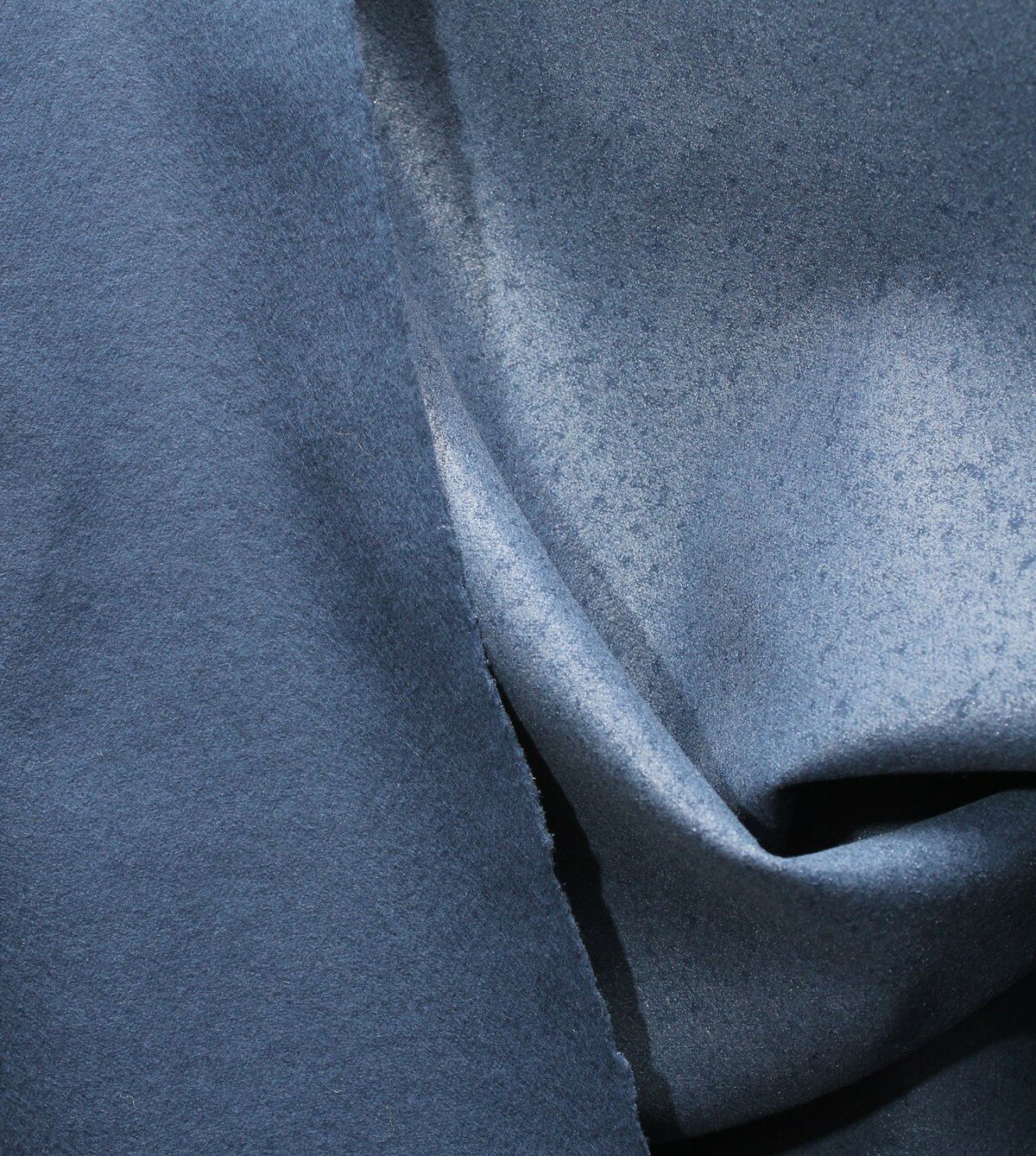 Ткань костюмно-пальтовая тёмно-синяя с эффектом старения, ш128см, 0,5 м
